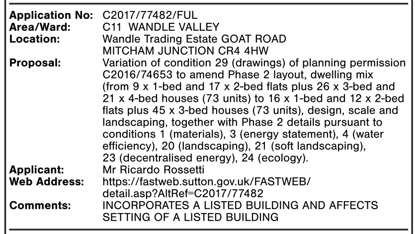 Wandle Trading Estate (Millfields) – Phase 2 – Hackbridge & Beddington ...